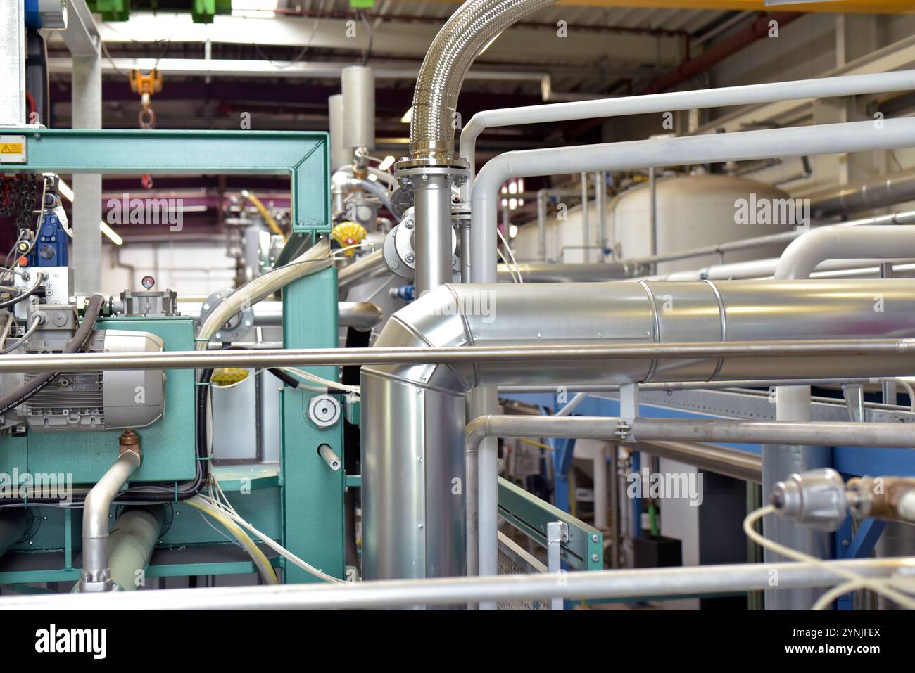 pipelines for transportation in factory Stock Photo - Alamy