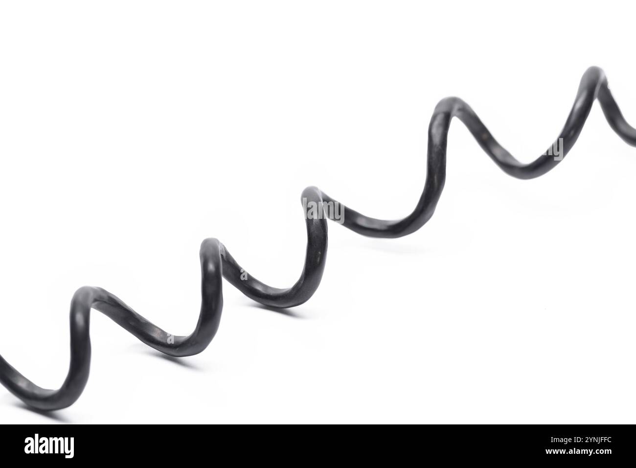 black wire isolated on a white background Stock Photo - Alamy