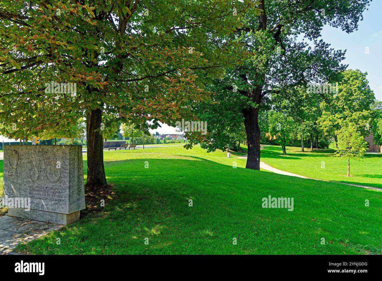 Carl-Benz-Park, Carl Benz, 1844 - 1929, Gedenktafel Stock Photo - Alamy