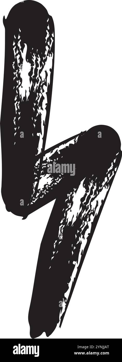 lightning geometric shape brush doodle Stock Vector Image & Art - Alamy