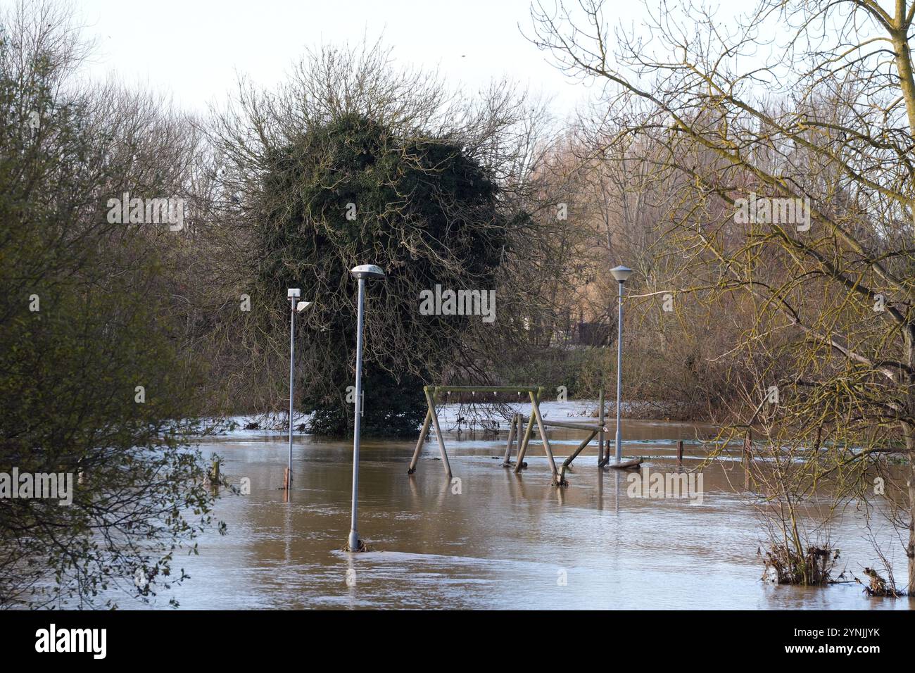 A children's play area under flood water near Billing Wharf ...