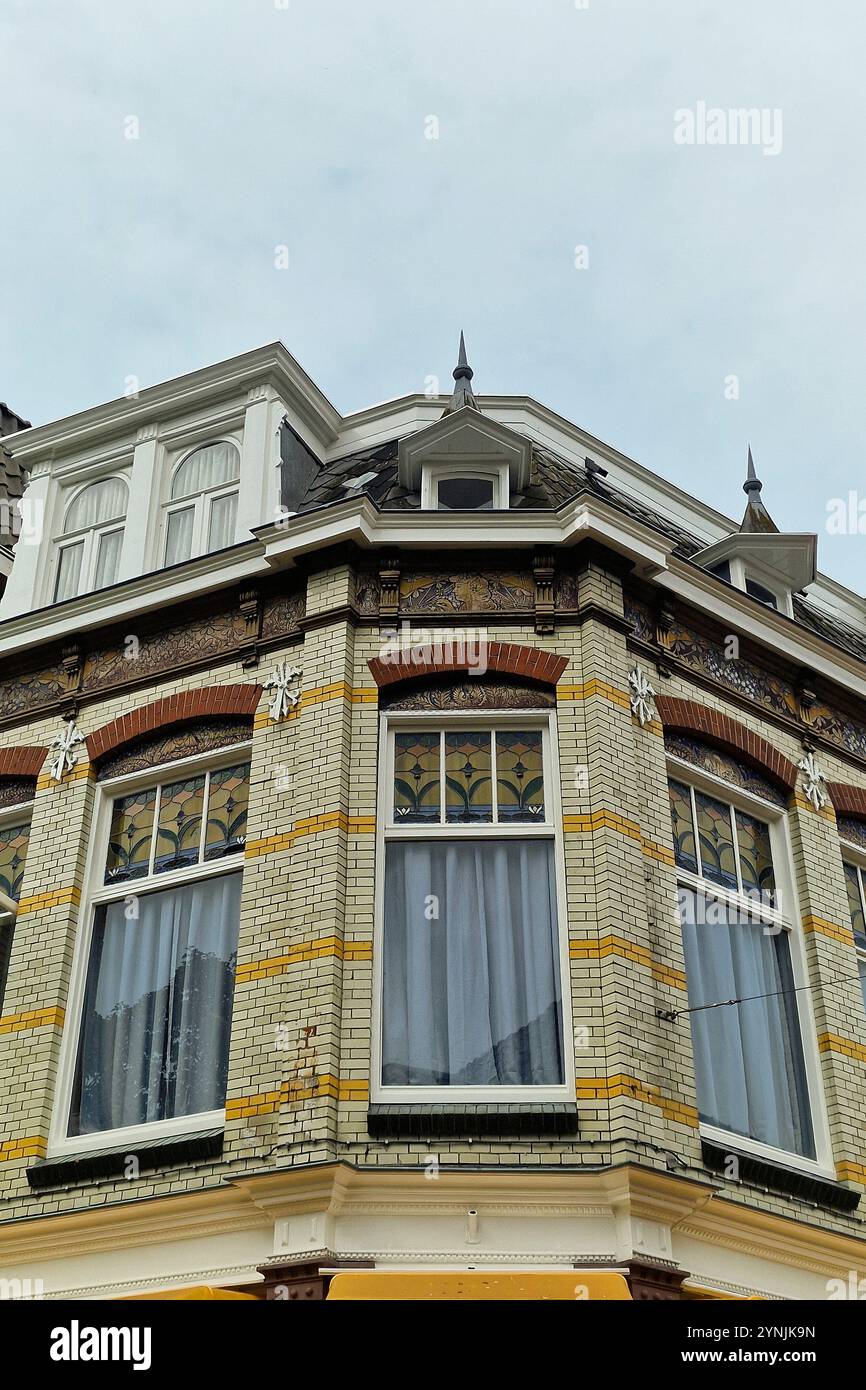 Historic gable in 10th century city Sneek, Friesland, Netherlands Stock ...