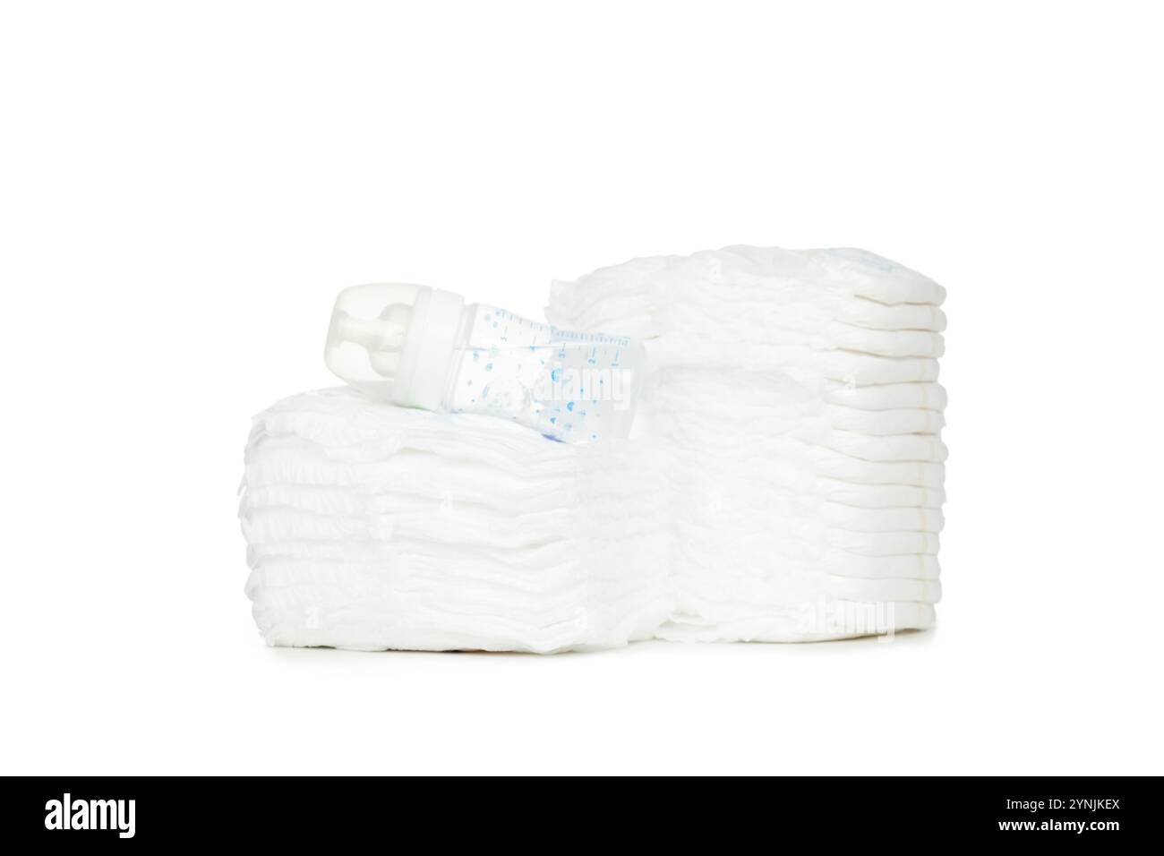 Stack of diapers isolated on white background Stock Photo - Alamy