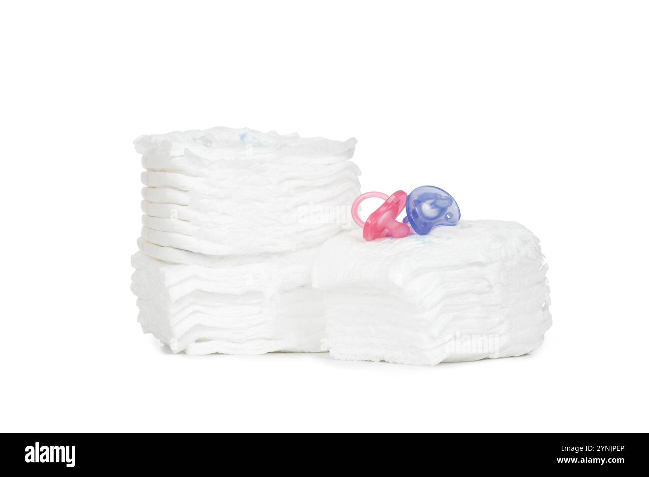 Stack of diapers isolated on white background Stock Photo - Alamy