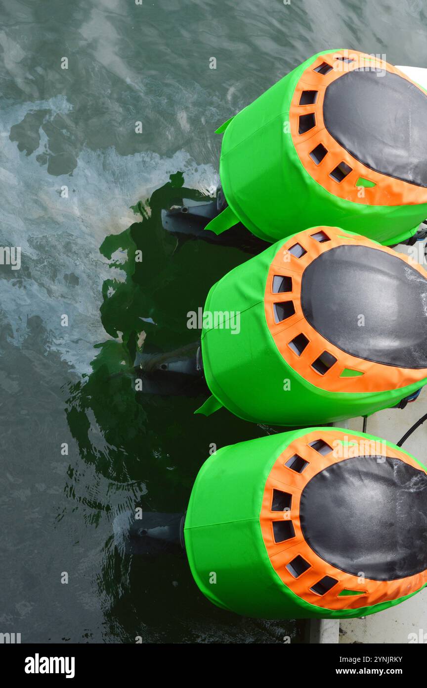 three speedboat engine Stock Photo - Alamy