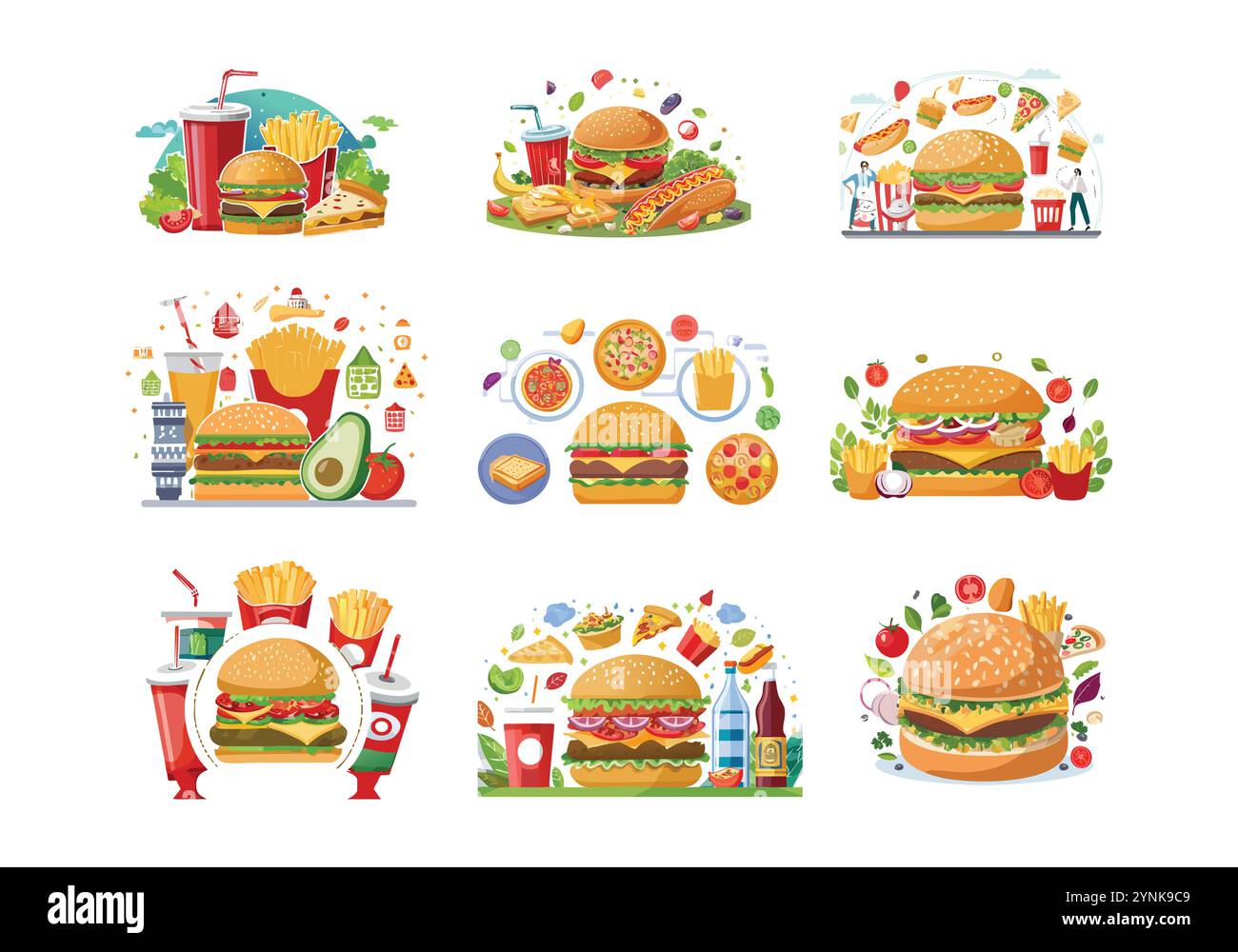 Tasty burger featuring grilled Cut Out Stock Images & Pictures - Alamy