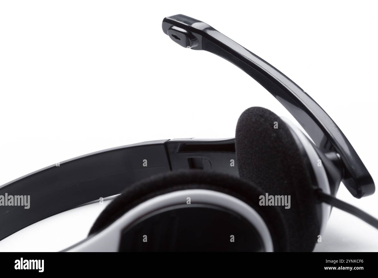 headset with microphone isolated on white Stock Photo - Alamy