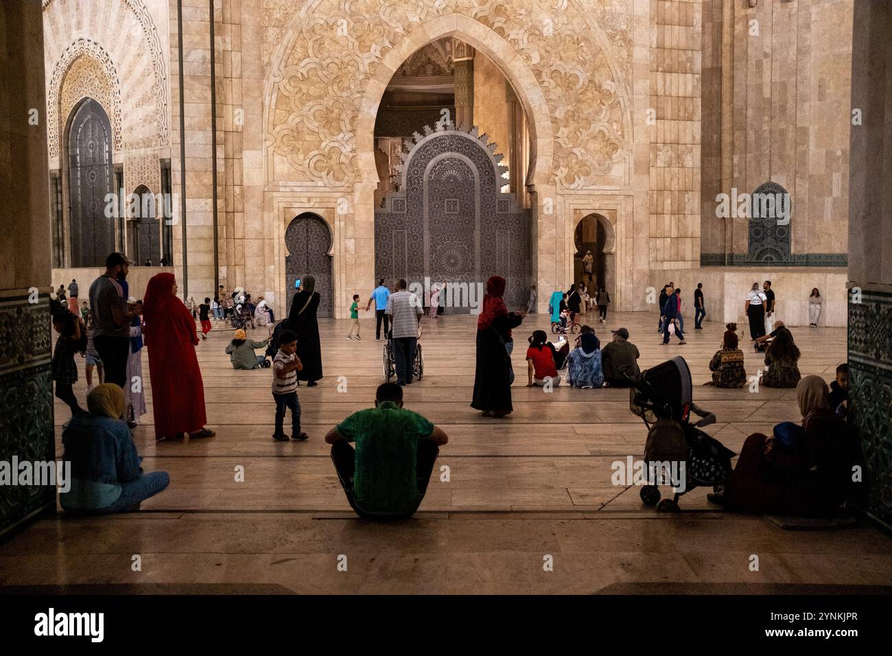 Evening prayer time at the Hassan II Mosque in Casablanca, Morocco on 8 ...