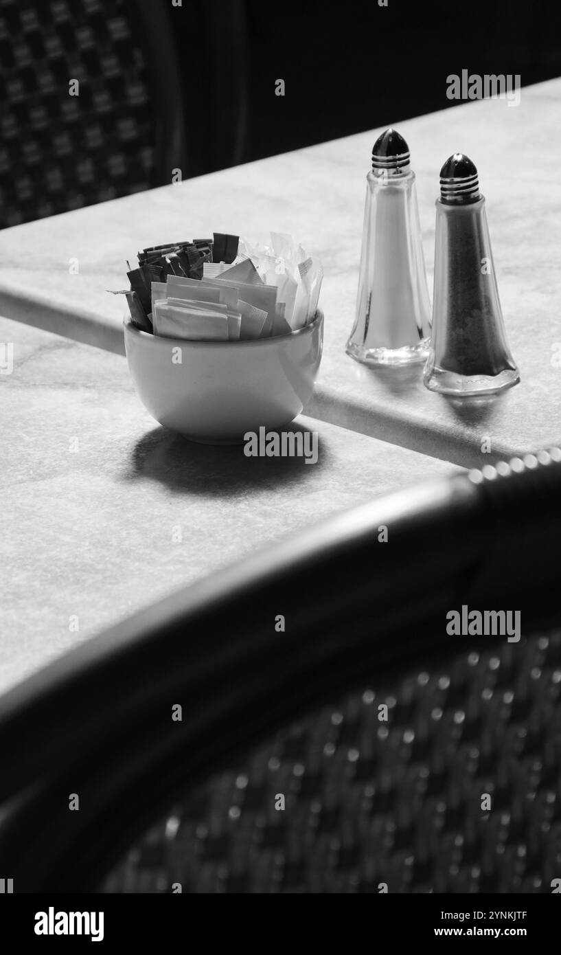 Bowl salt and pepper Black and White Stock Photos & Images - Alamy