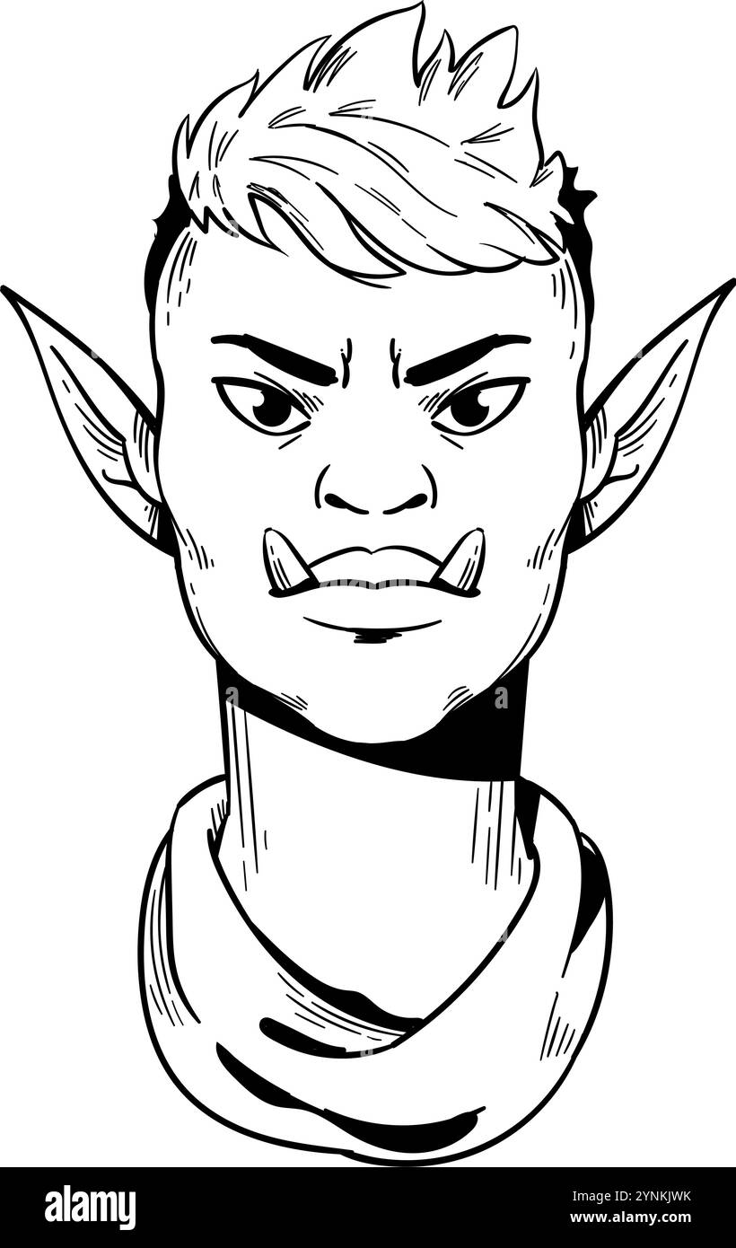 drawing of an elf man Stock Vector Image & Art - Alamy