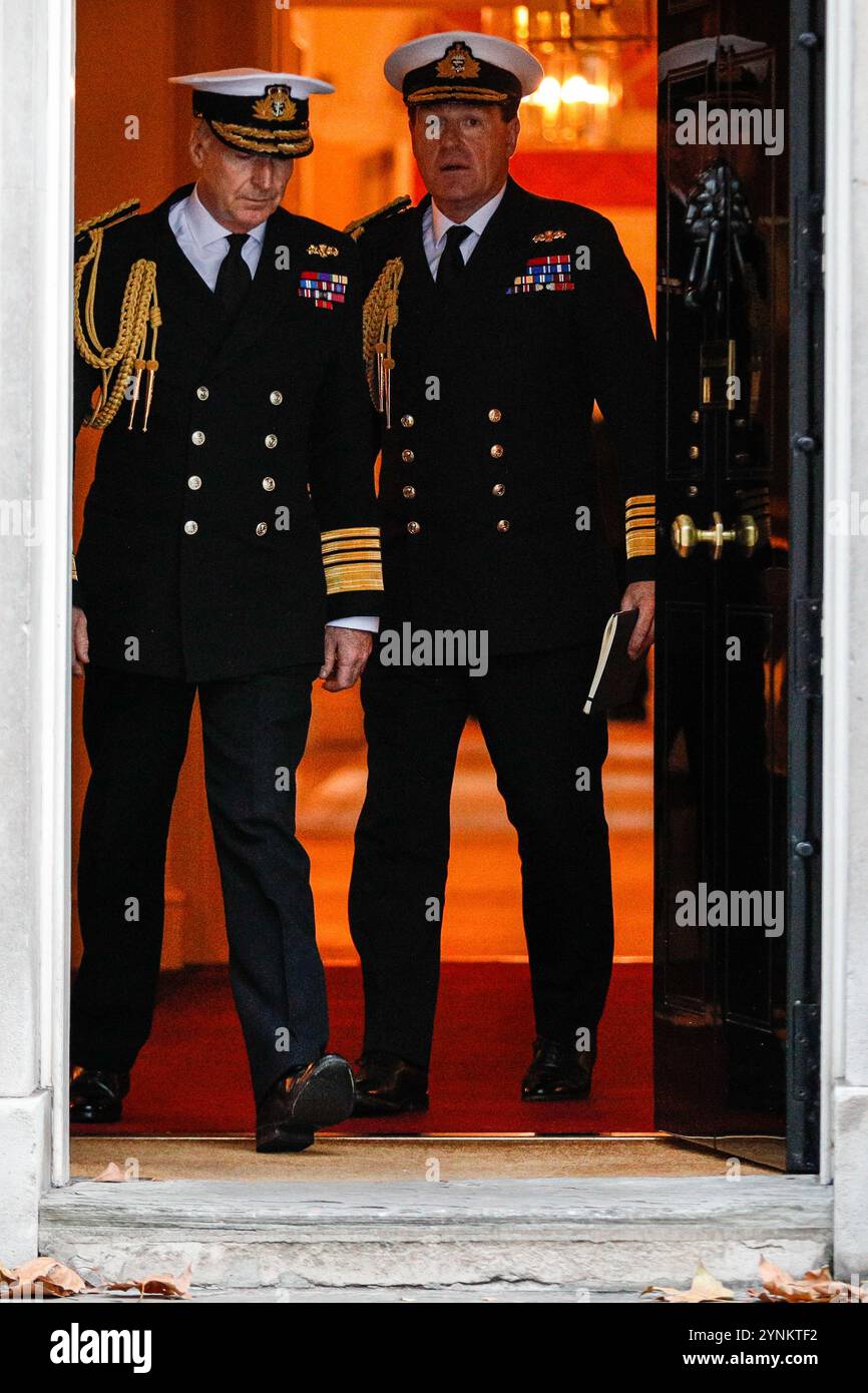 London, UK. 26th Nov, 2024. Admiral Sir Tony Radakin (l) Head of the UK ...