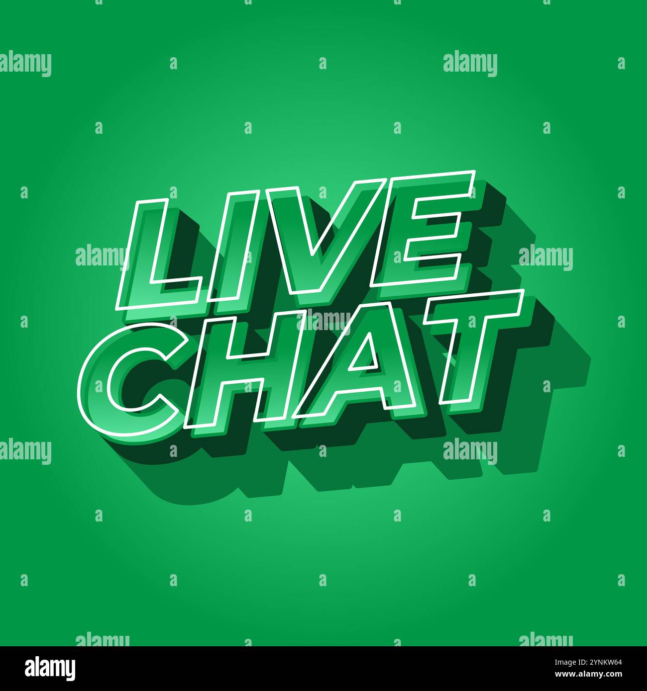 Live chat. Text effect design in bold font and 3D style, for social ...