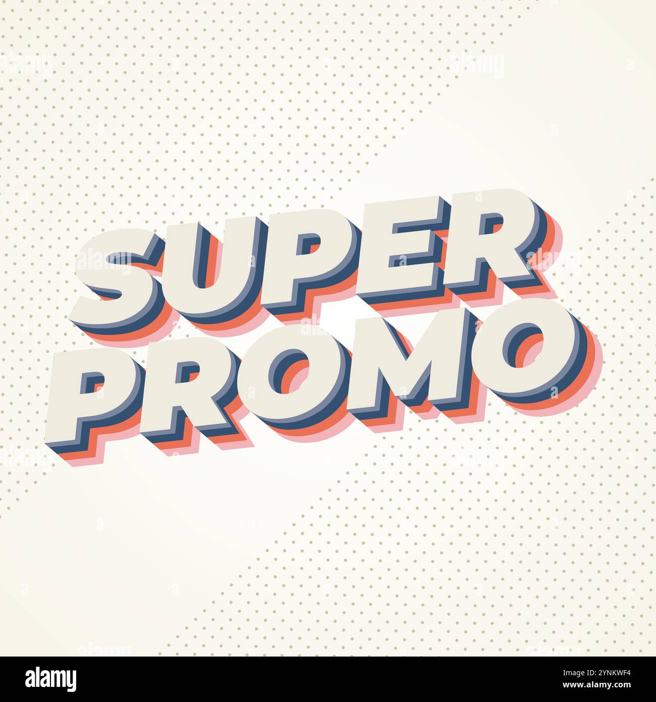 Super promo. Text effect design in square size with bold font and 3D ...
