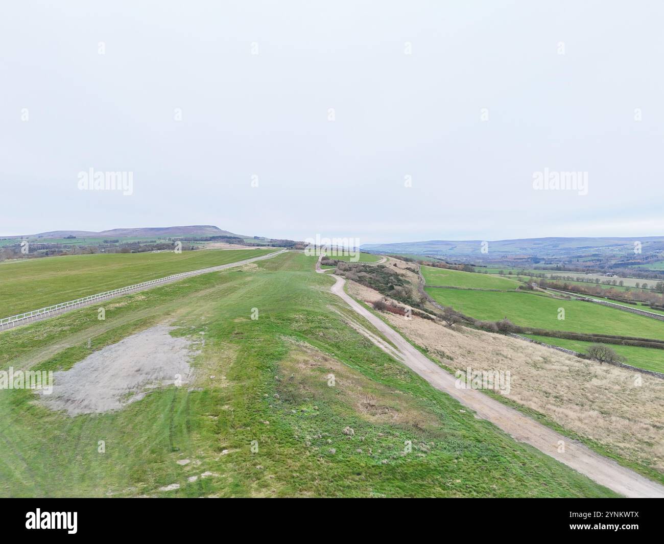 Aerial photo of Middleham Low Moor Stock Photo - Alamy