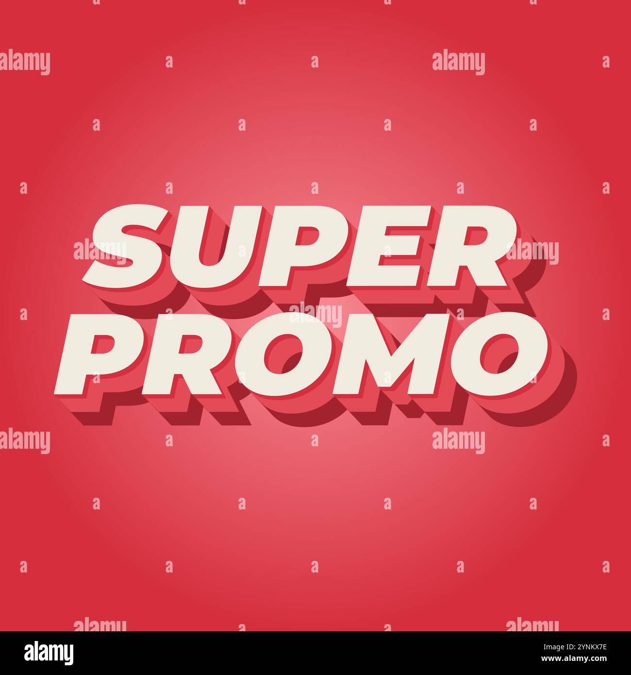 Super promo. Text effect design in square size with bold font and 3D ...