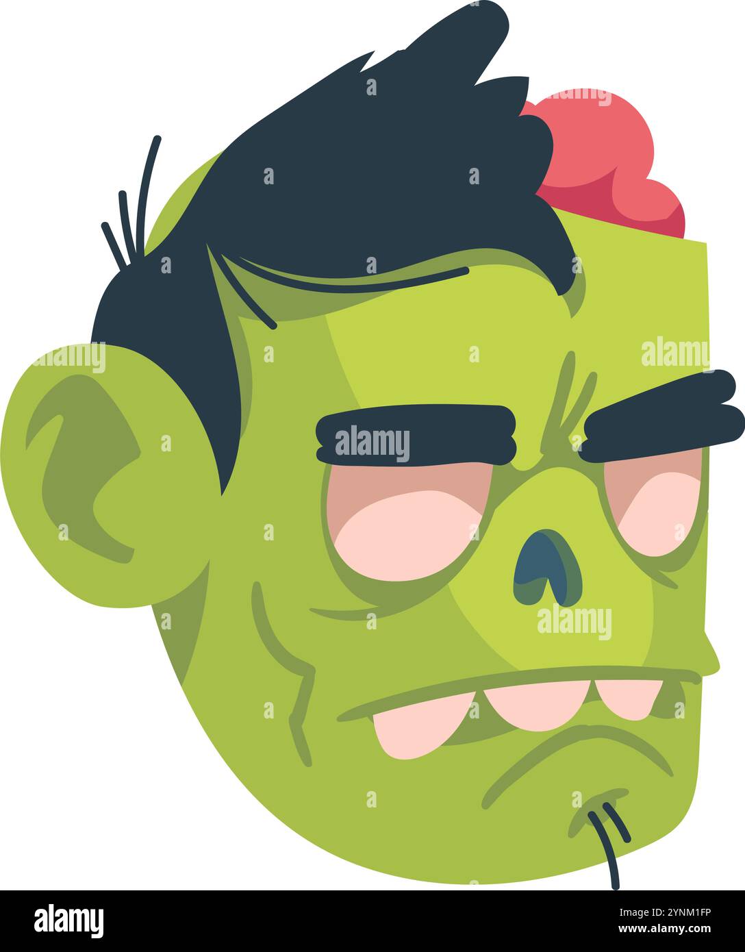 zombie brain head Stock Vector Image & Art - Alamy
