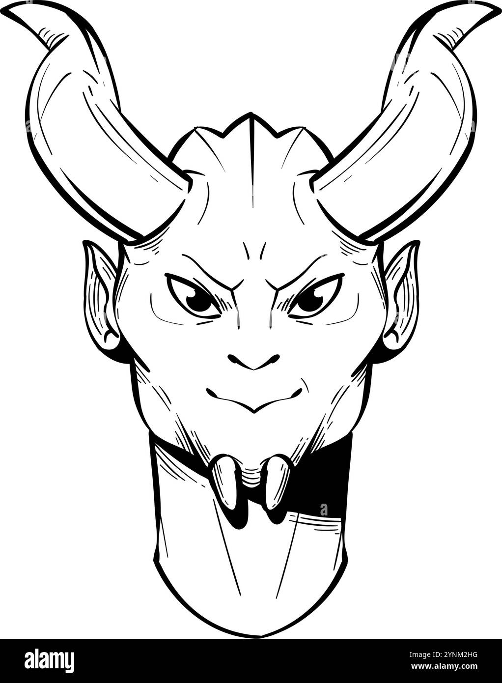 sketch fantasy devil face Stock Vector Image & Art - Alamy