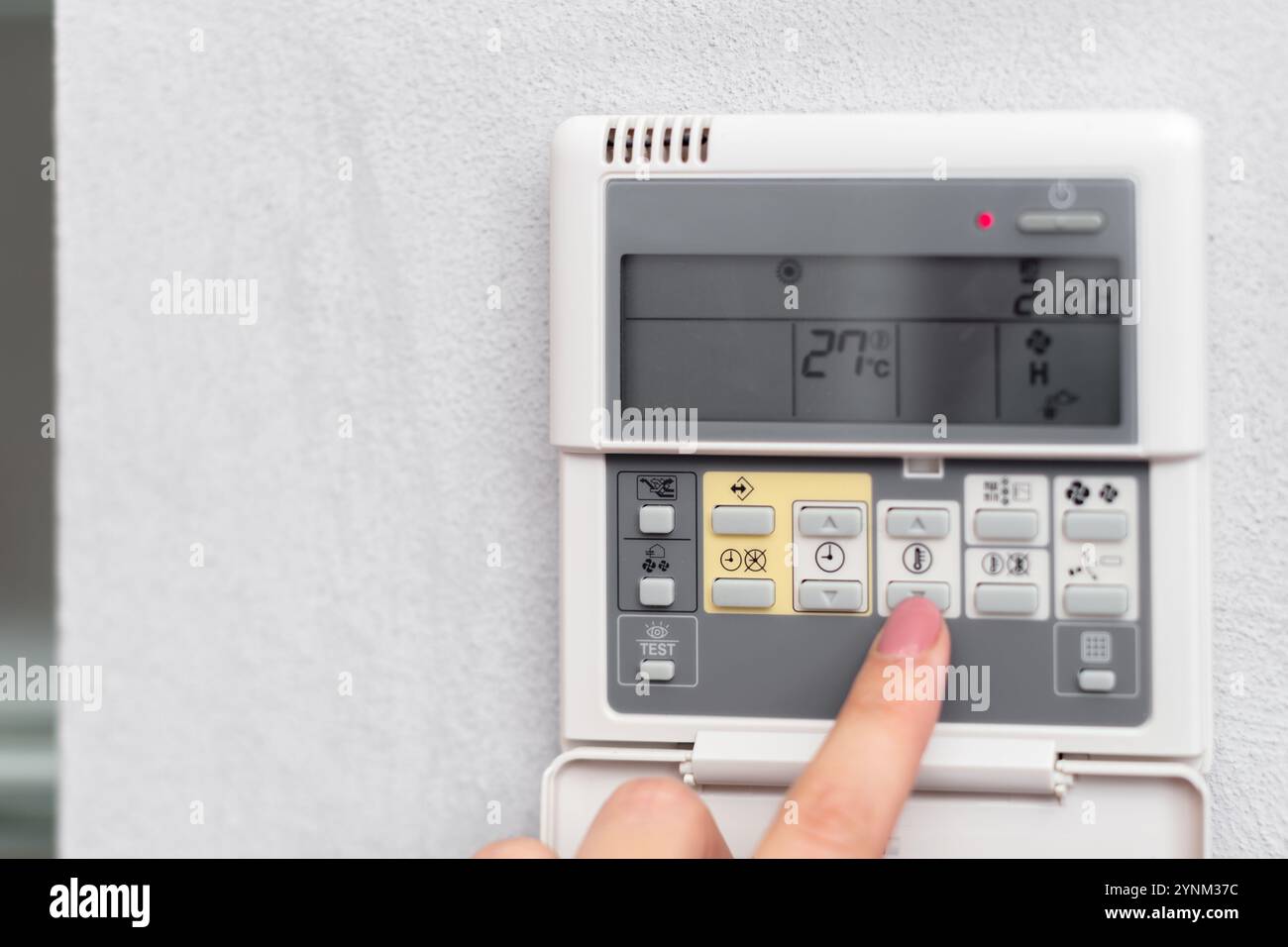 Air Conditioner Remote Control in a hotel room Stock Photo - Alamy