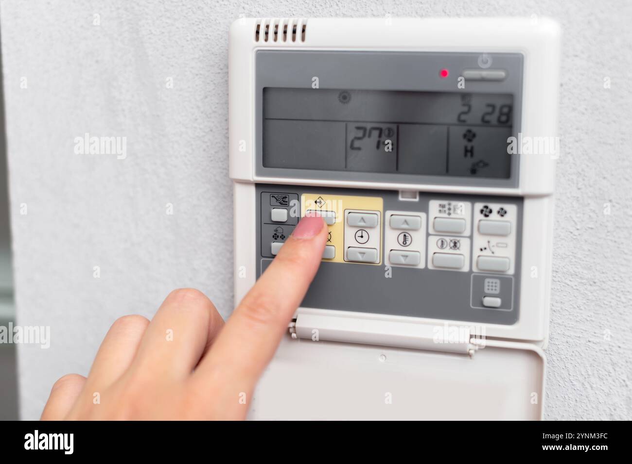 Air Conditioner Remote Control in a hotel room Stock Photo - Alamy