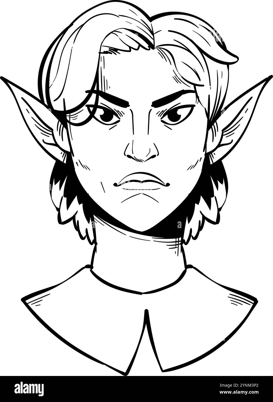 sketch fantasy elf avatar Stock Vector Image & Art - Alamy