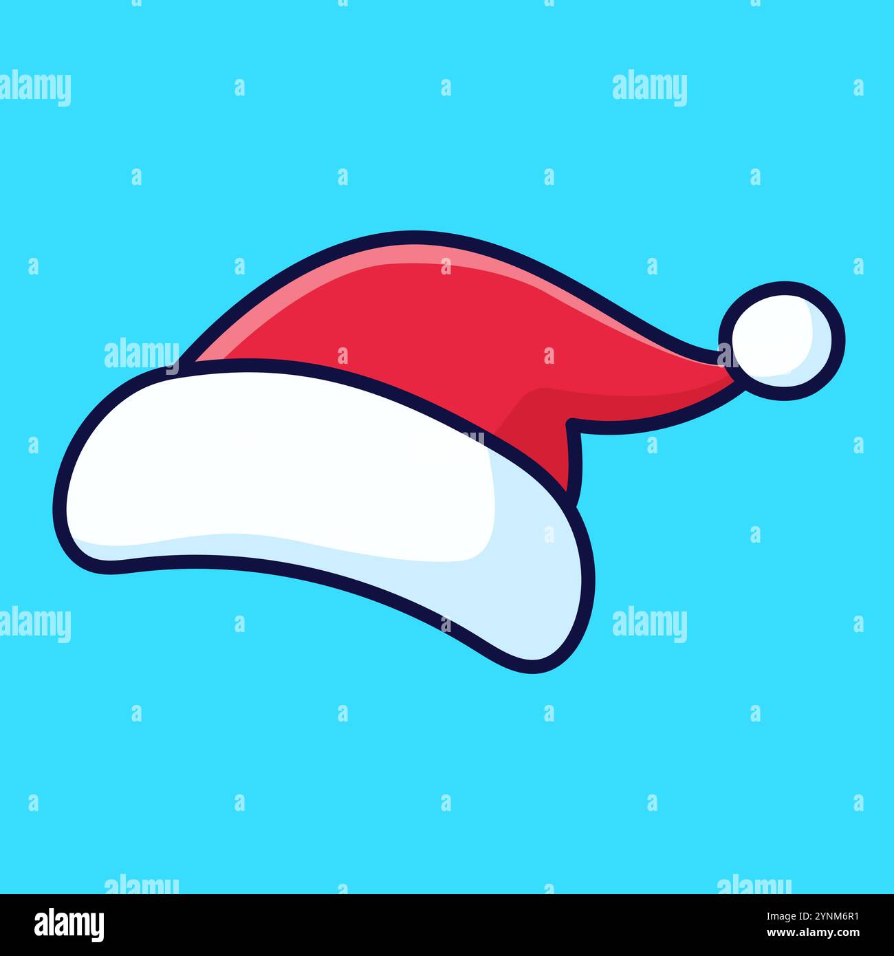 Santa hat. Vector cartoon illustration Stock Vector Image & Art - Alamy