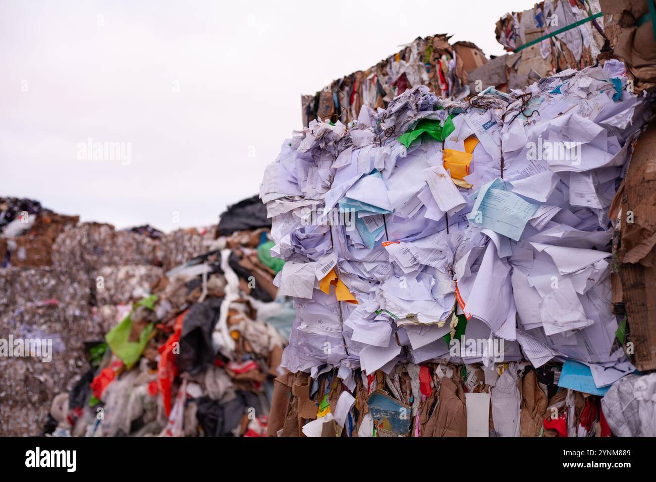 Sorted paper garbage at the city dump in Vilnius Stock Photo - Alamy