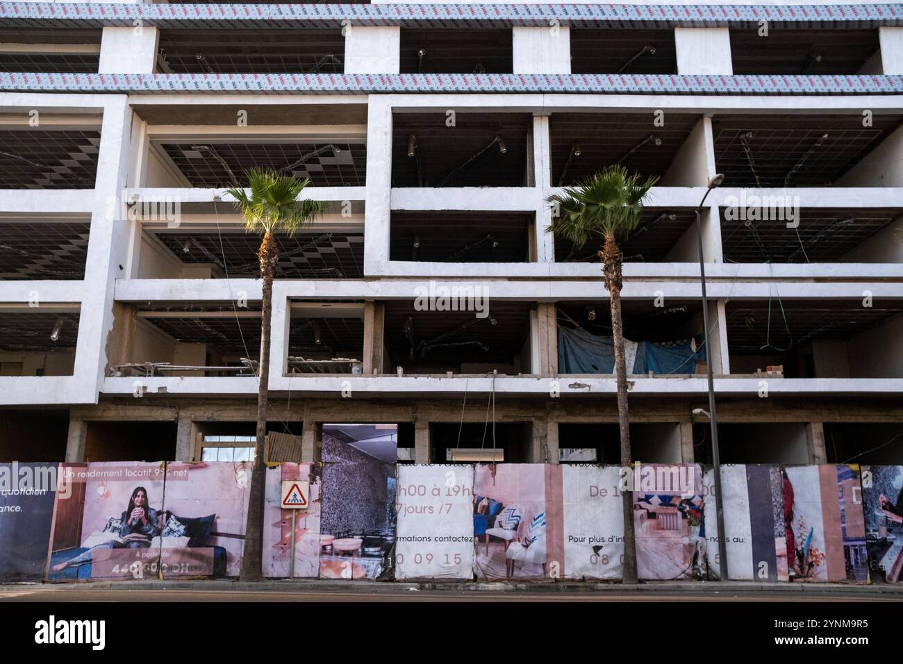 New residential building in the process of completing its construction ...