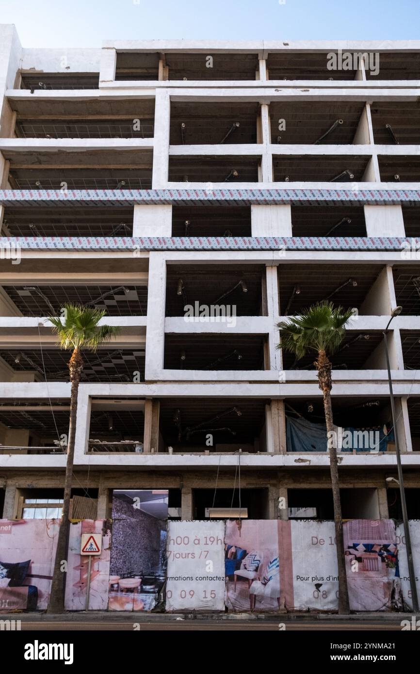 New residential building in the process of completing its construction ...