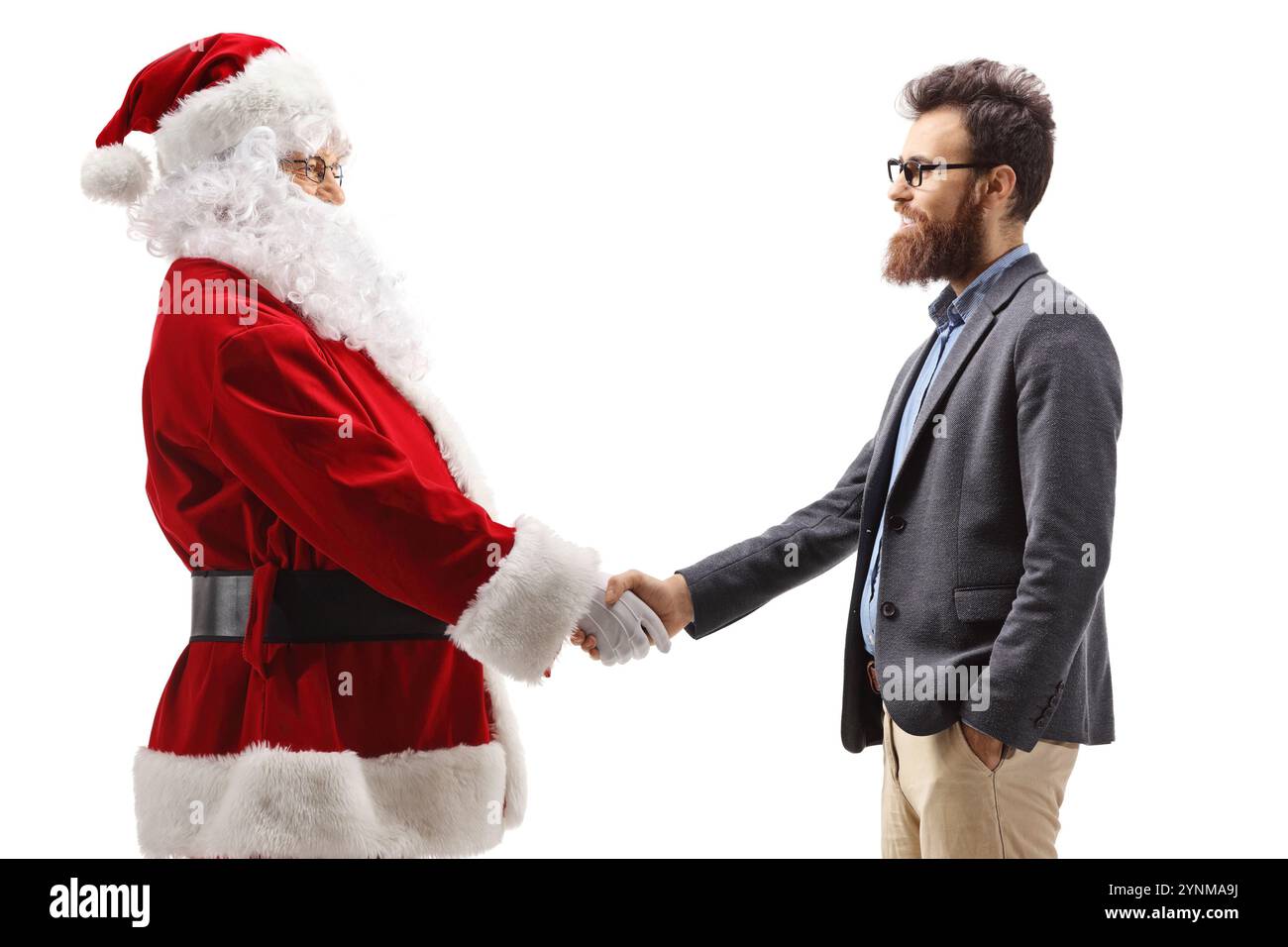 Santa claus shaking hands hi-res stock photography and images - Alamy