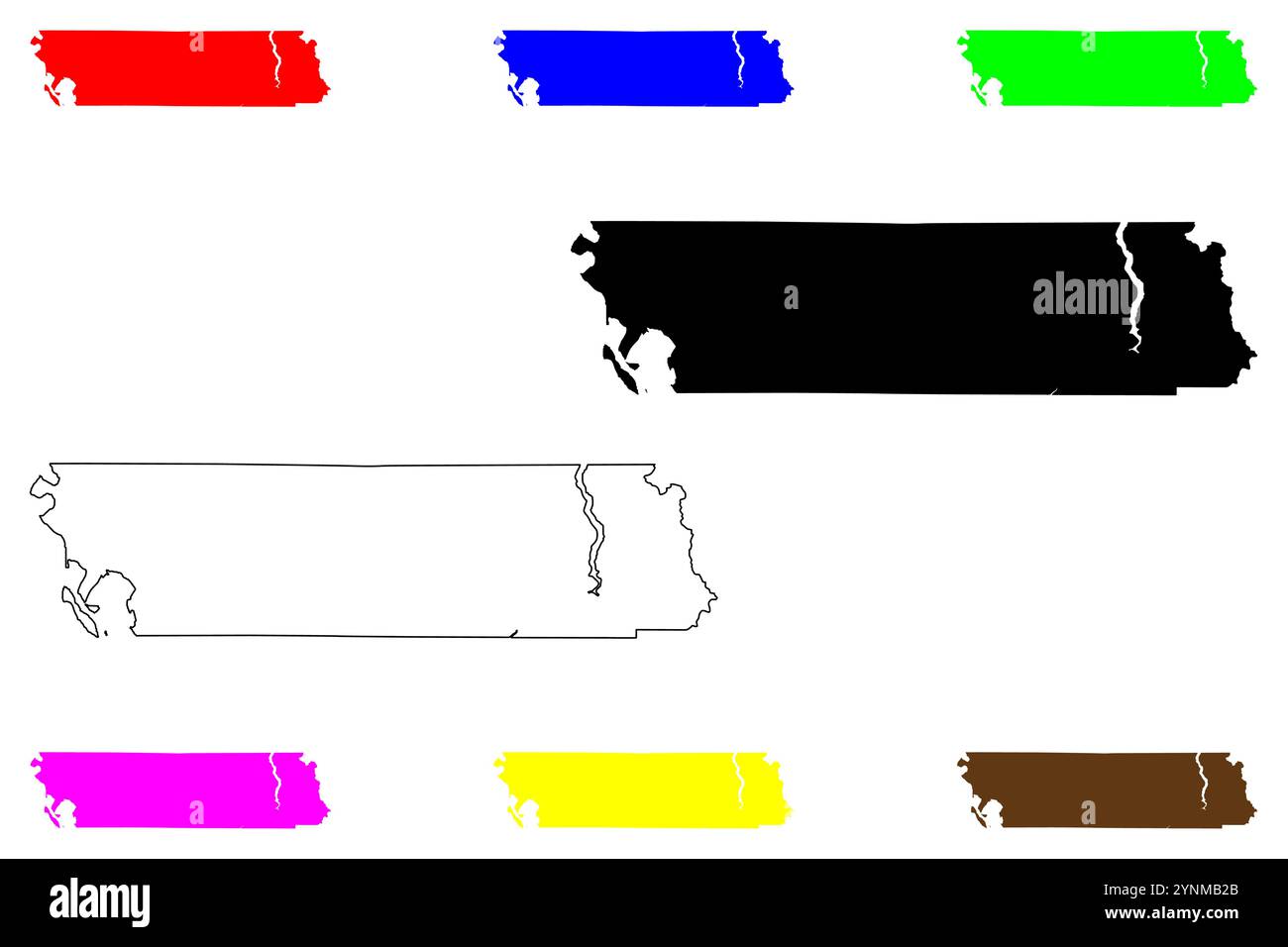 Whatcom outline map vector vectors hi-res stock photography and images ...