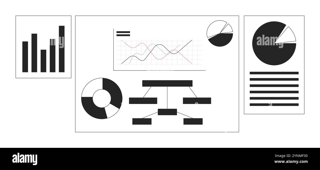 Set white monochrome posters Cut Out Stock Images & Pictures - Alamy