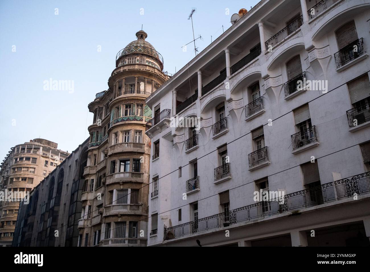 Residential building of neo-Moorish architecture showing the density of ...