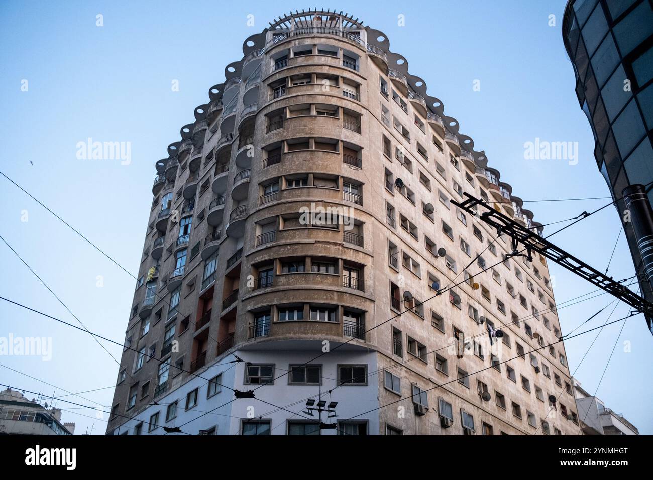 Residential building of neo-Moorish architecture showing the density of ...