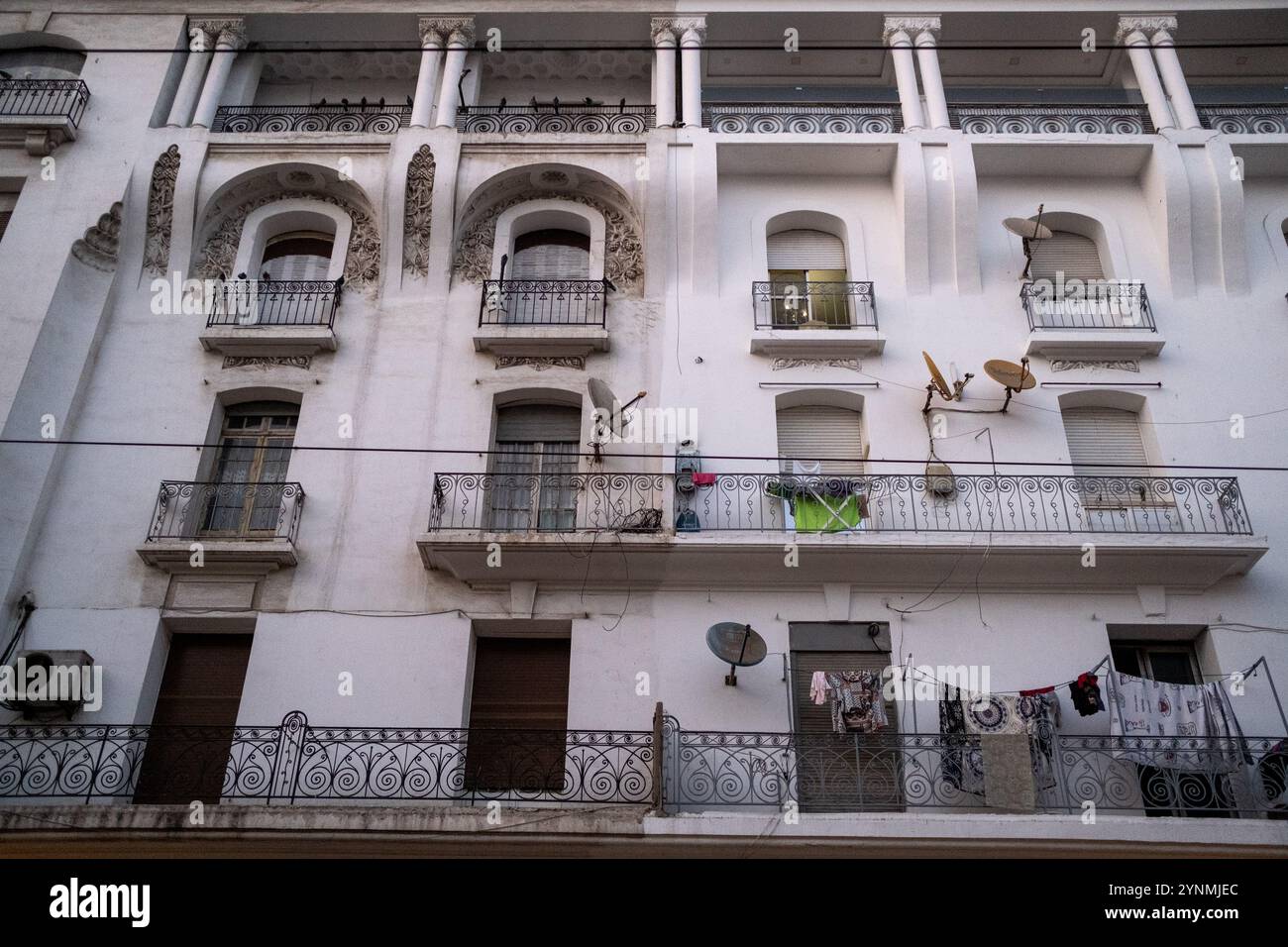 Residential building of neo-Moorish architecture showing the density of ...