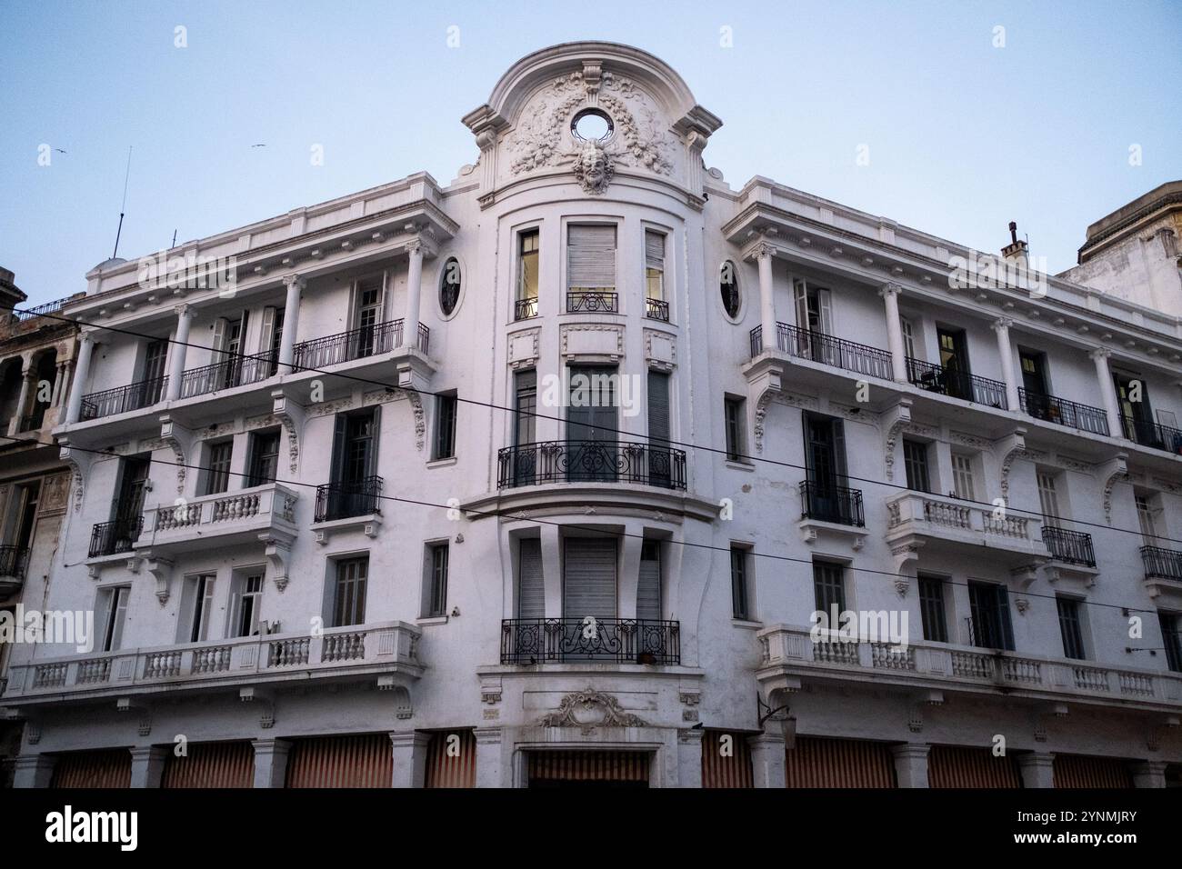 Residential building of neo-Moorish architecture showing the density of ...