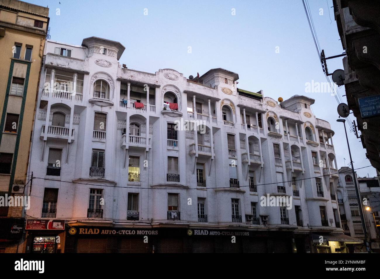 Residential building of neo-Moorish architecture showing the density of ...