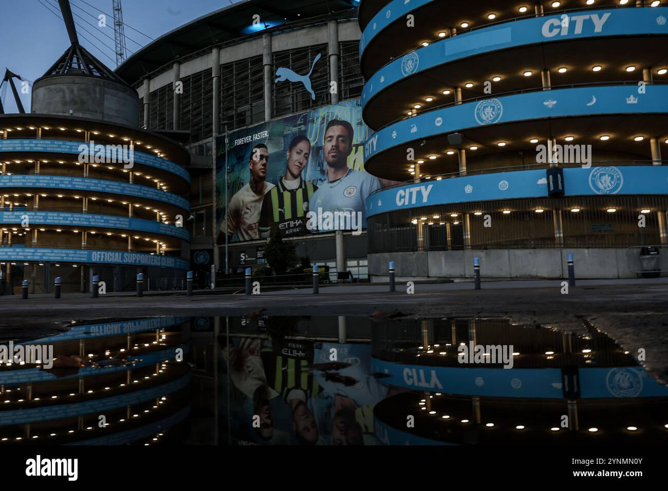 A general view of the Etihad Stadium during the UEFA Champions League ...