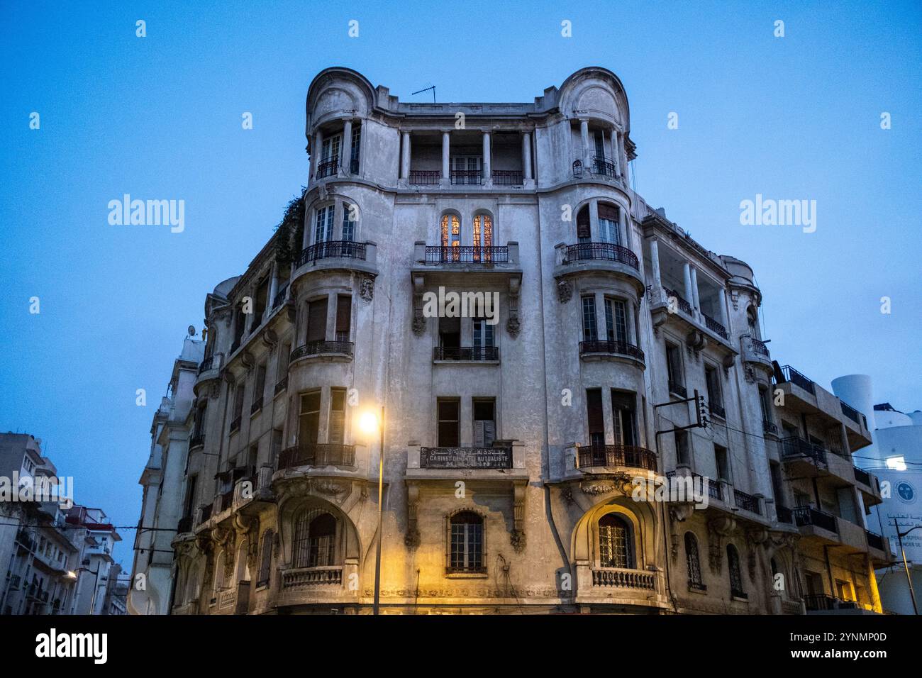 Residential building of neo-Moorish architecture showing the density of ...