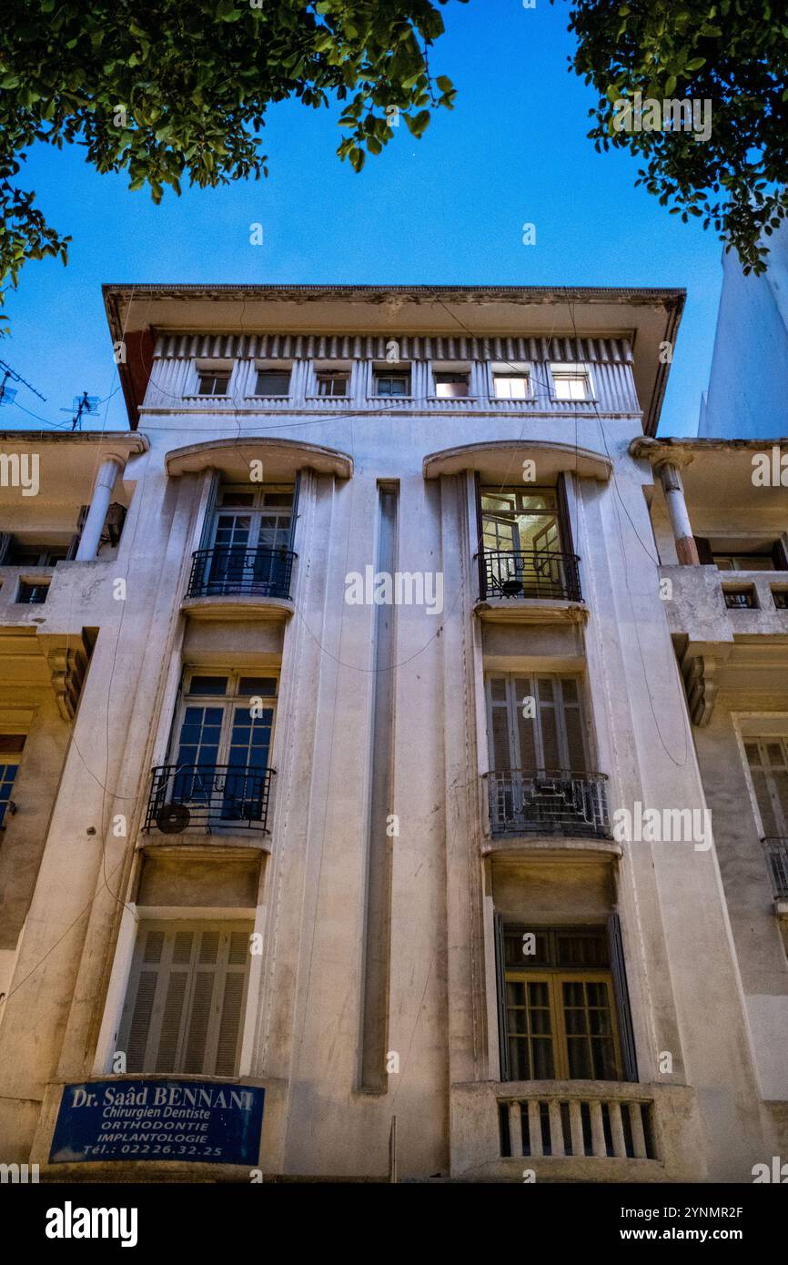 Residential building of neo-Moorish architecture showing the density of ...