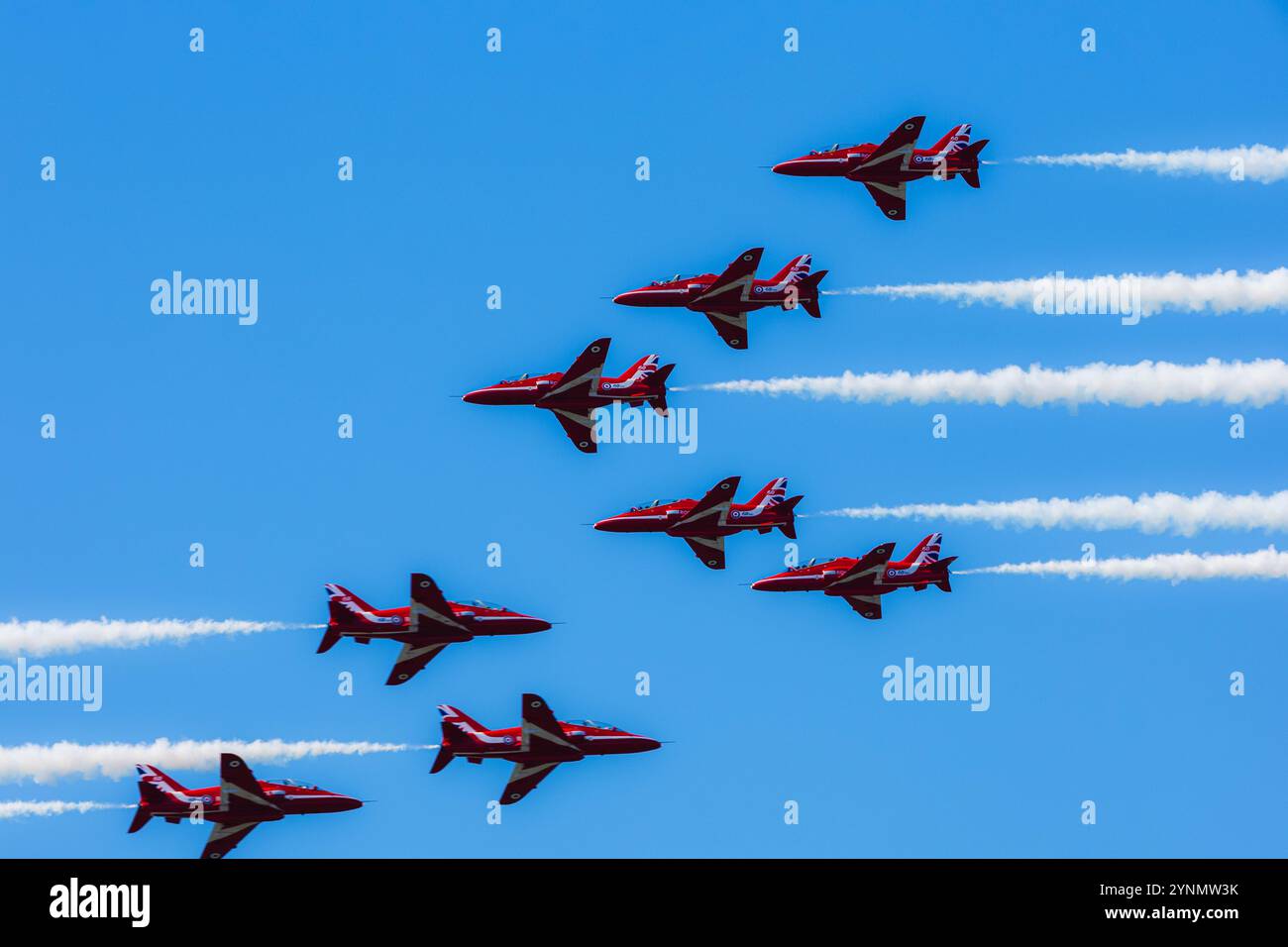 The Red Arrows demonstrate their signature precision and teamwork in ...