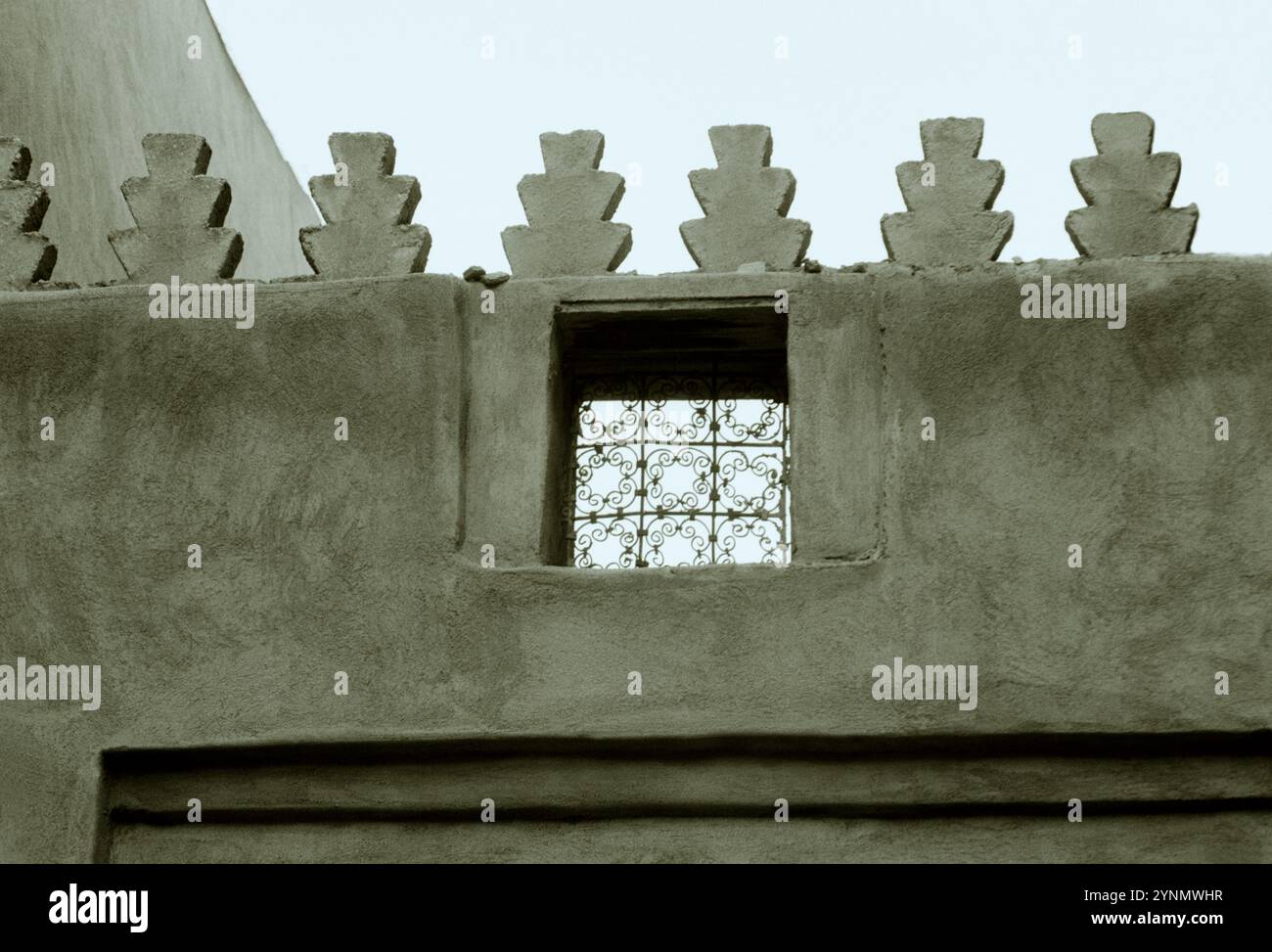 Ancient architecture in the casbah souk of the old city of Marrakesh in ...