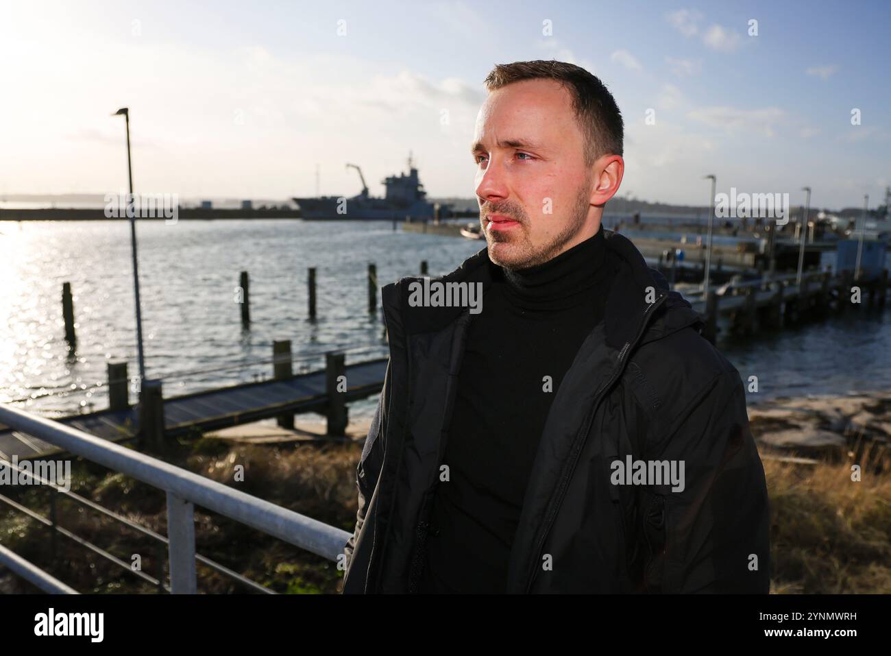 PRODUCTION - 26 November 2024, Schleswig-Holstein, Eckernförde: Patrick ...
