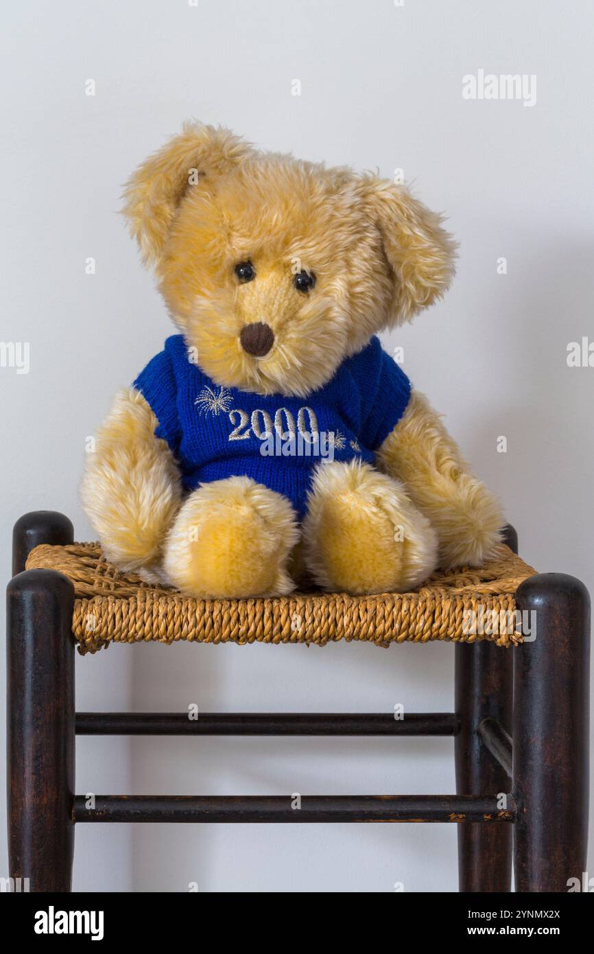 2000 millennium Teddy Bear soft cuddly toy sitting on stool - Kipling ...