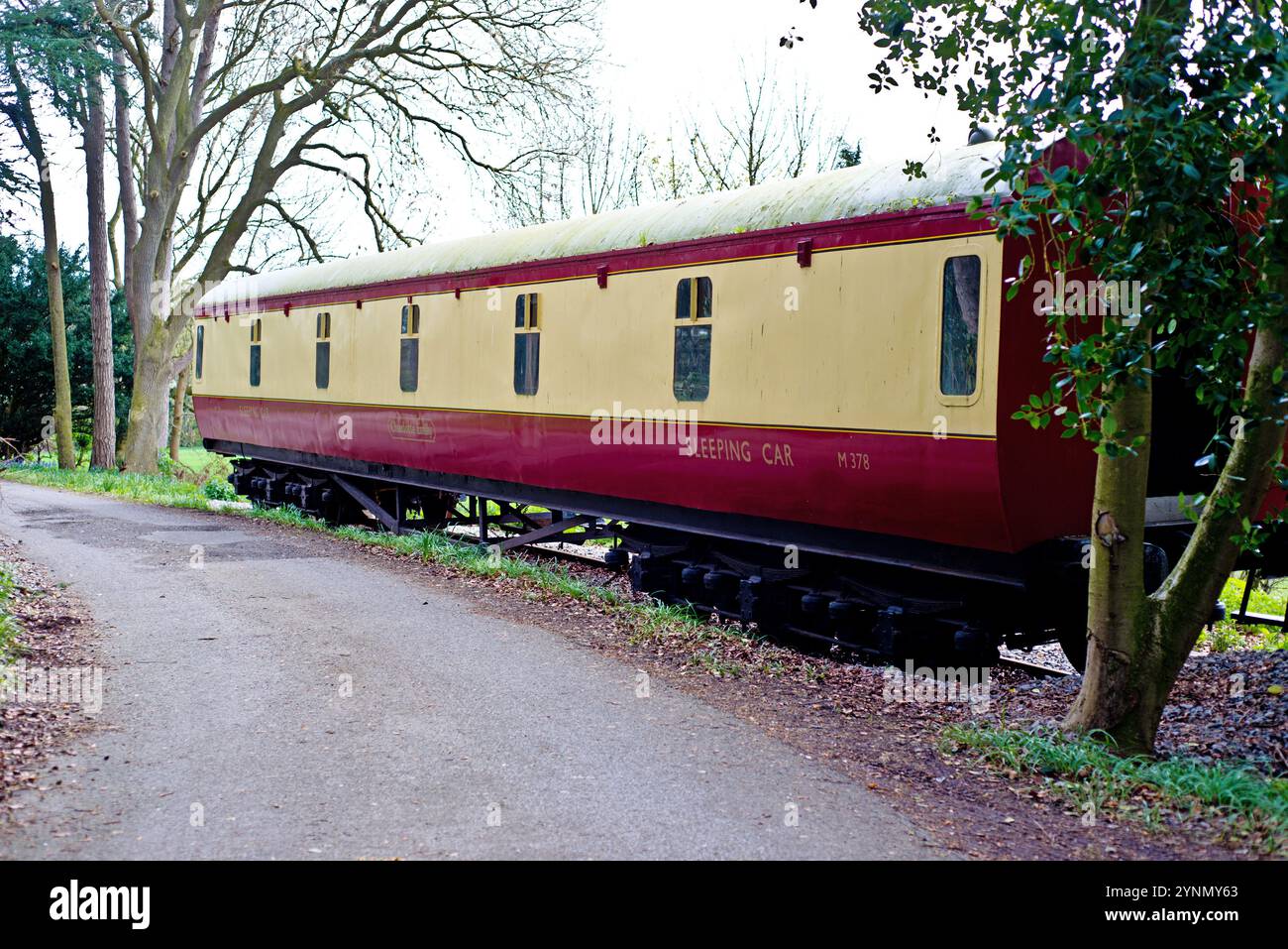 1950s British Rail Midland Sleeper Coach outside hotel in Great Ayton ...