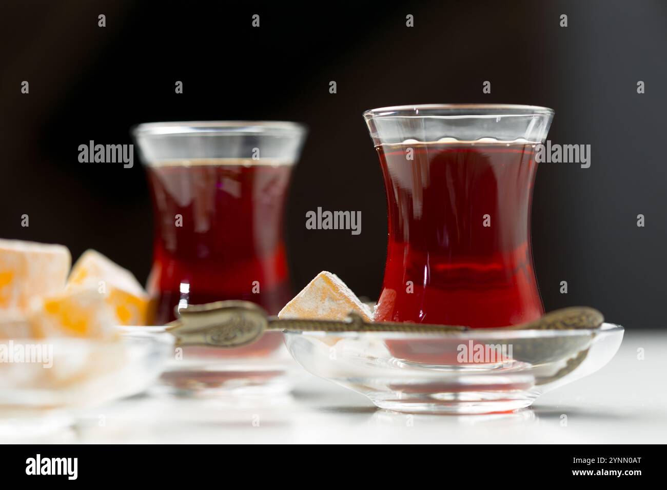 Traditional turkish tea close up Stock Photo - Alamy