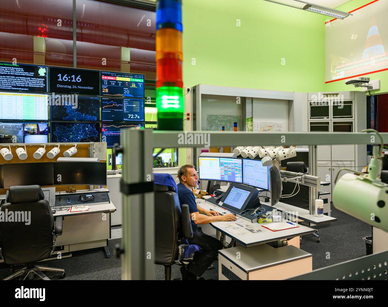 26 November 2024, Brandenburg, Cottbus: The South Control Center with ...