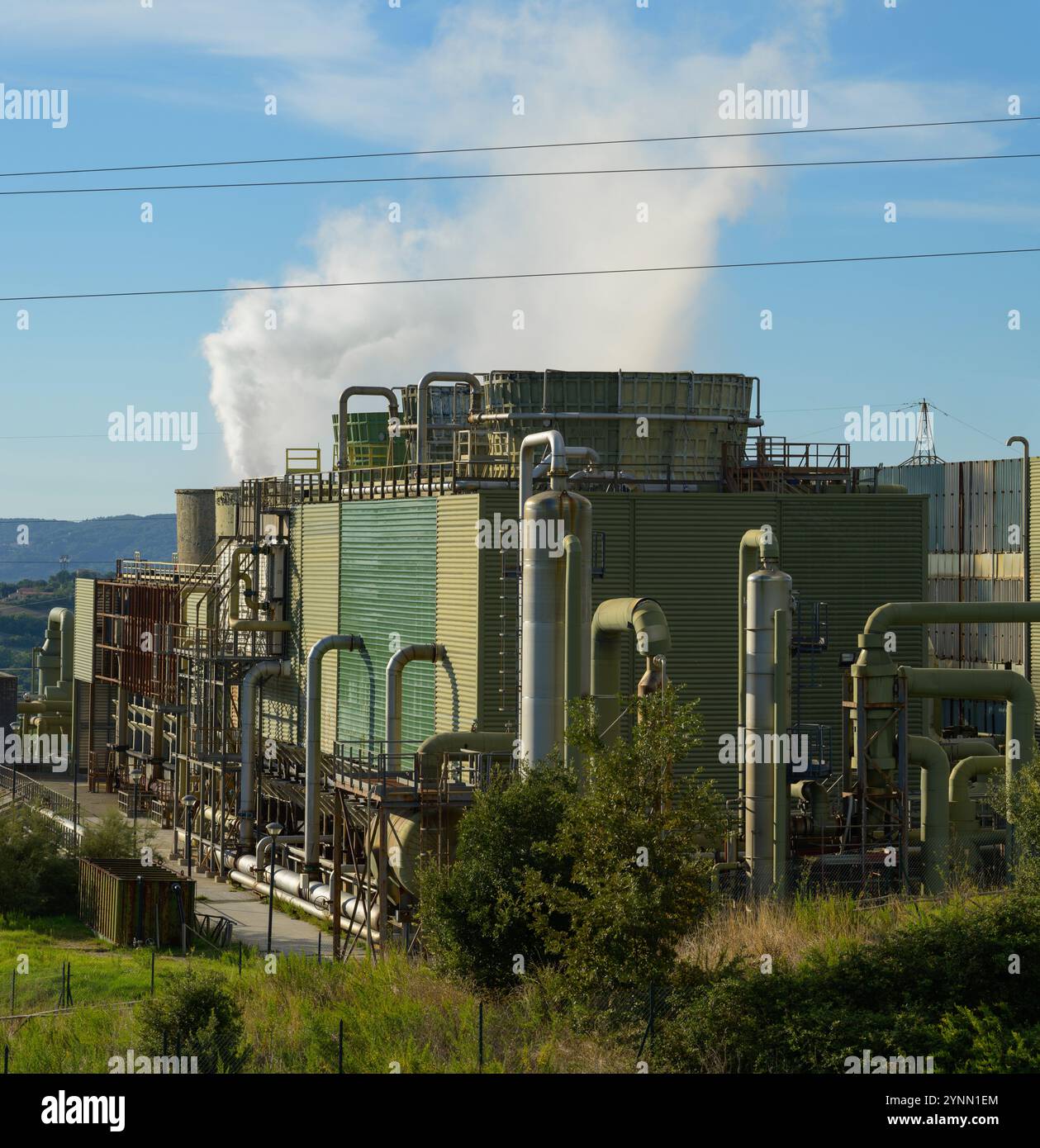 Mixed geothermal plant, biomass, Castelnuovo Val di Cecina, Tuscany ...