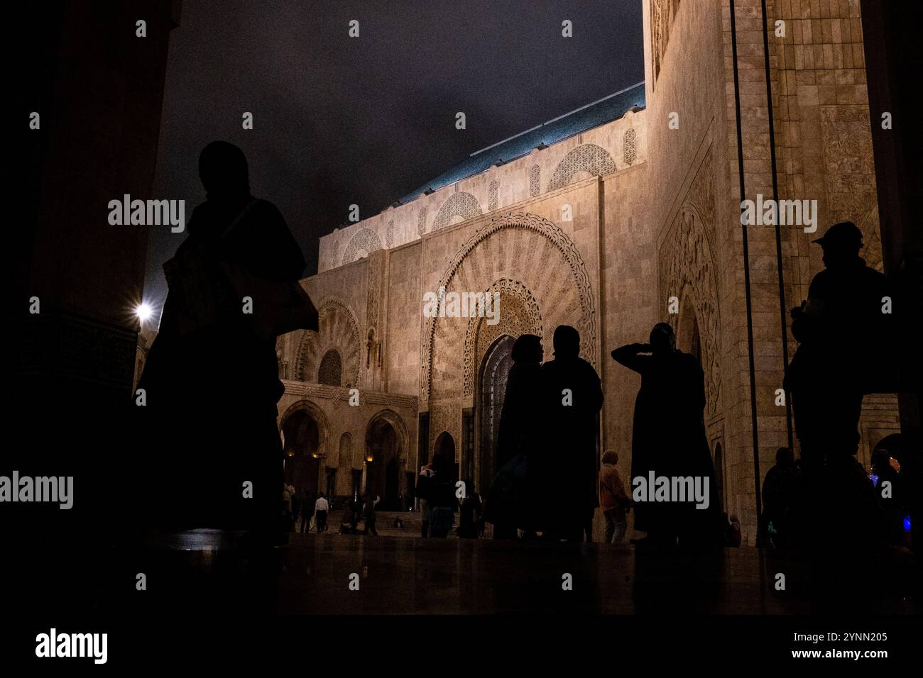 Evening prayer time at the Hassan II Mosque in Casablanca, Morocco on 8 ...