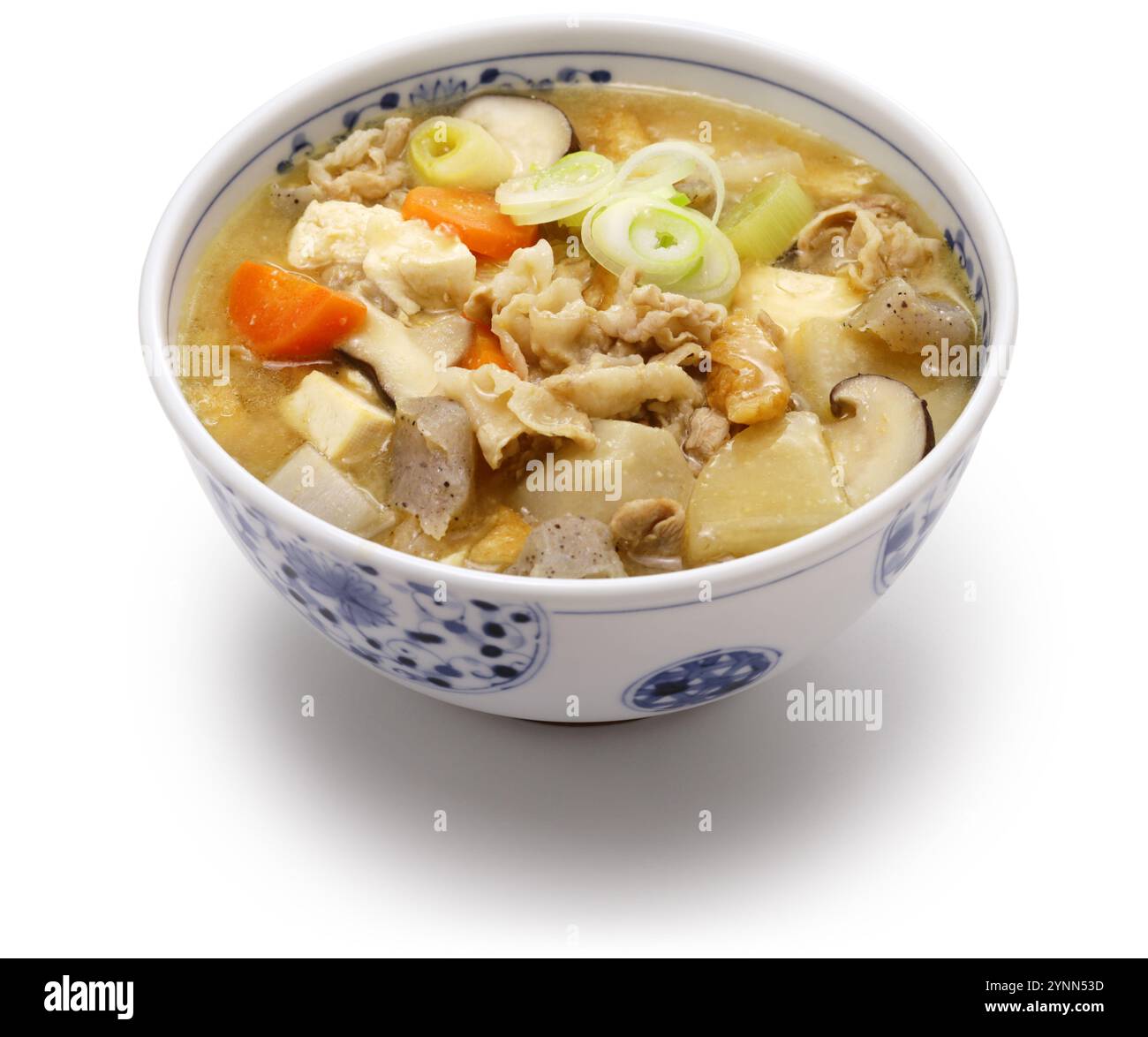 Tonjiru ( pork and vegetables miso soup ), Japanese food Stock Photo ...