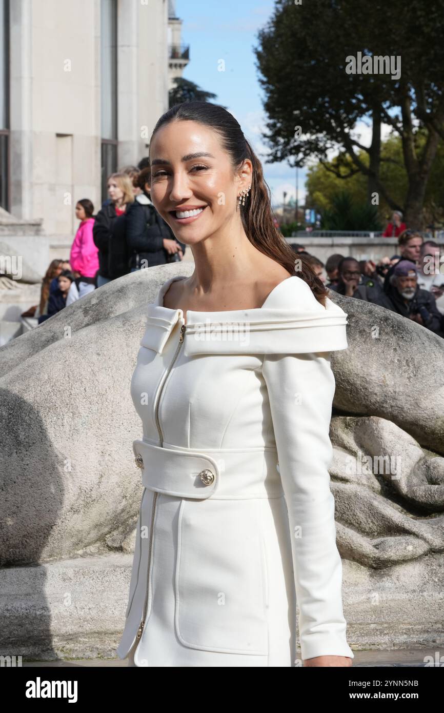 Tamara Kalinic attends Elie Saab fashion show during Paris Fashion Week ...